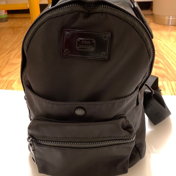 Steve Madden | Bags | Steve Madden Small Black Nylon Backpack | Poshmark